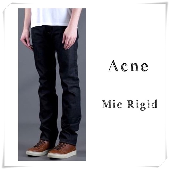 Acne Studios | Jeans | Acne Mic Rigid Jeans Raw Denim Straight Legs ...